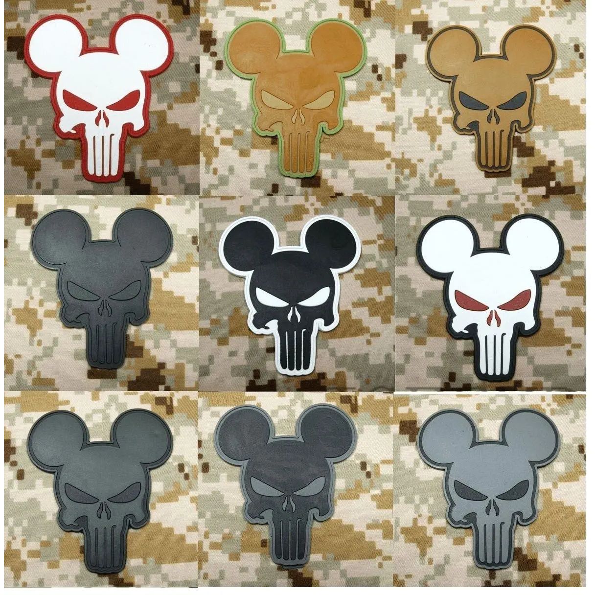 buckup-tactical-morale-patch-hook-pvc-punisher-mickey-mouse-patches-275 ...