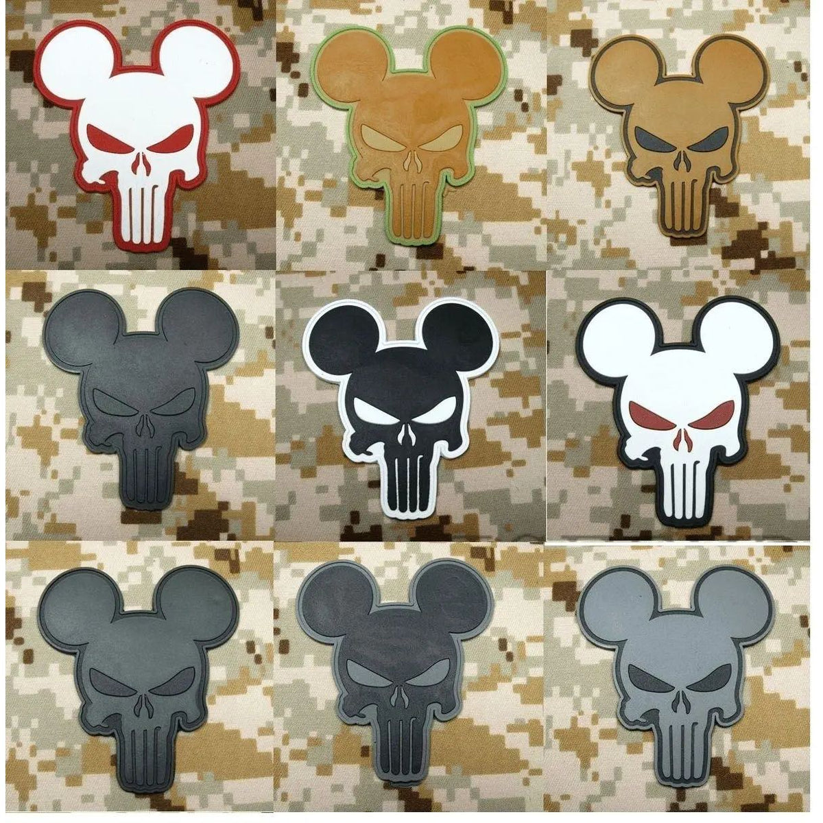 buckup-tactical-morale-patch-hook-pvc-punisher-mickey-mouse-patches-275 ...