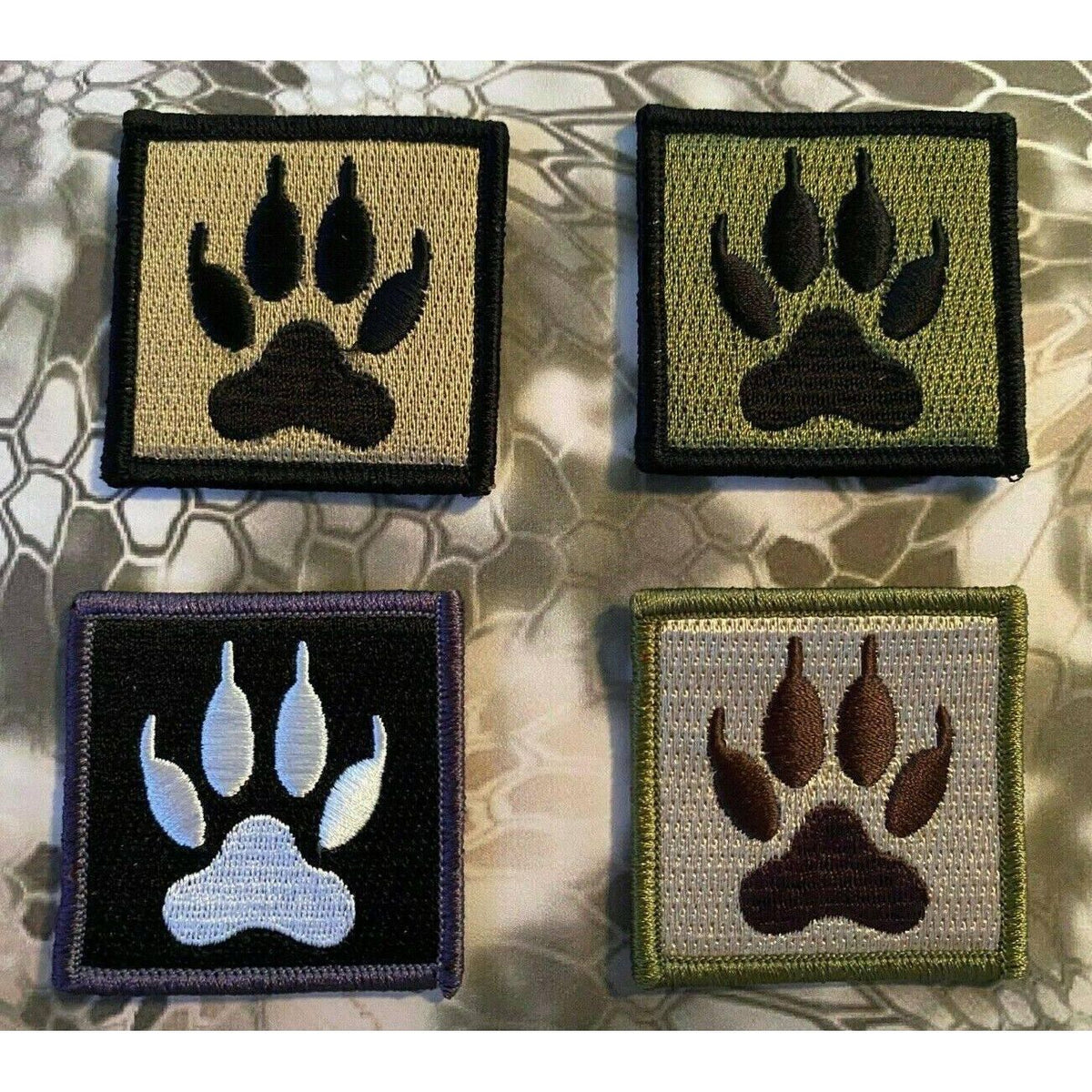 K9 K-9 PAW WOLF TRACKER Velcro Morale Tactical Patches 2" - BuckUp Tactical