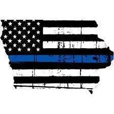 Thin Blue line decal - State of Iowa Tattered Flag Decal - Various ...