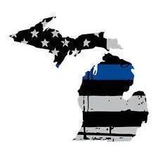 thin-blue-line-decal-state-of-michigan-grey-tattered-flag-decal-various ...