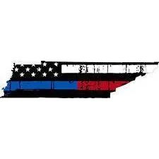 thin-blue-red-line-decal-state-of-tennessee-tattered-flag-decal-various ...